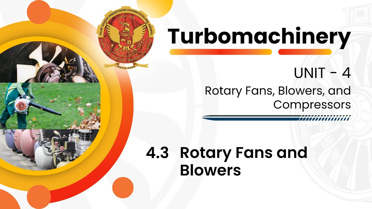 4.3 Rotary Fans and Blowers | ME603(A) | - YouTube