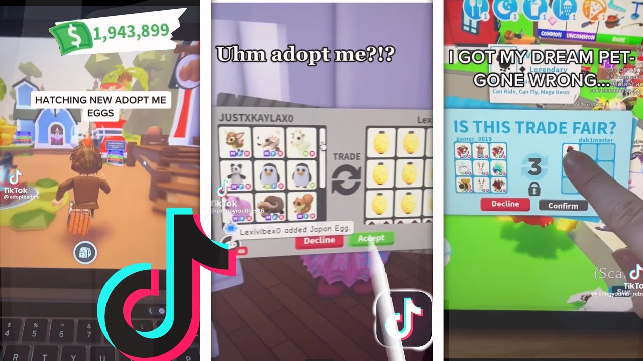 Adopt me | tiktok compilation | credits given - YouTube