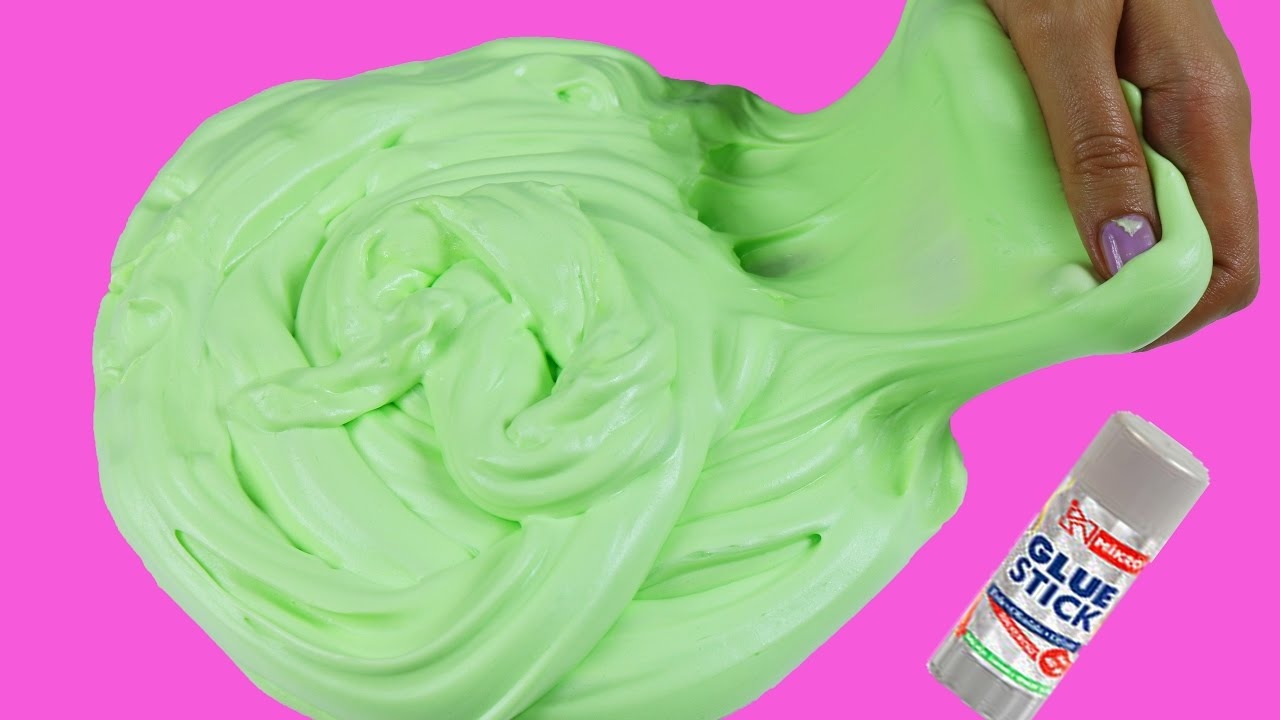 How To Make Fluffy Slime With Glue Sticks And Shaving Gel Without Borax ...