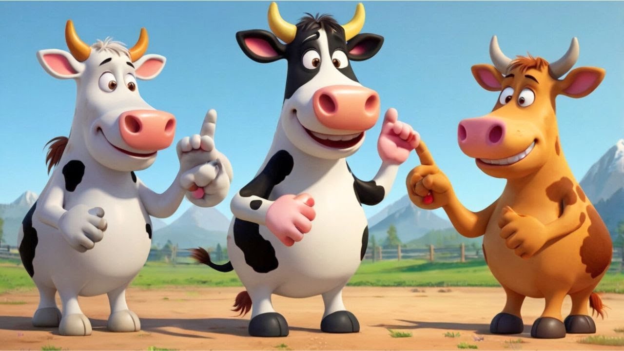 Fun with Cows | Cow Finger Song & Nursery Rhymes for Children - YouTube