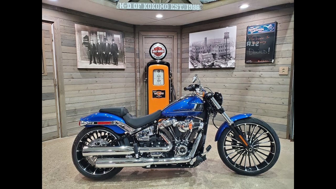 2024 Harley Davidson Softail Breakout 117 FXBR Blue Burst YouTube