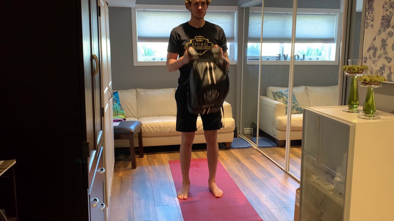 Standing Backpack Bicep Curl - YouTube