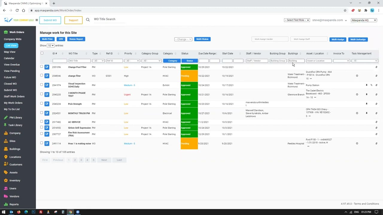 Multi Site Management using Maxpanda CMMS - YouTube