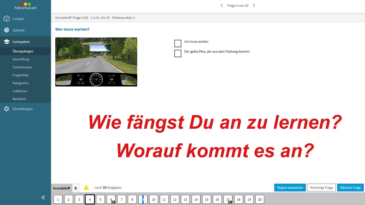 Fahrschulcard - Wie solltest du mit dem Lernen beginnen? - Führerschein ...