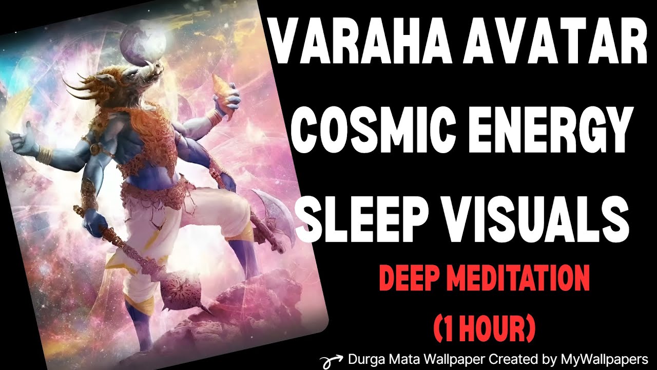 Lord Vishnu Varaha Avatar lifting the Earth on his tusks - Motion ...