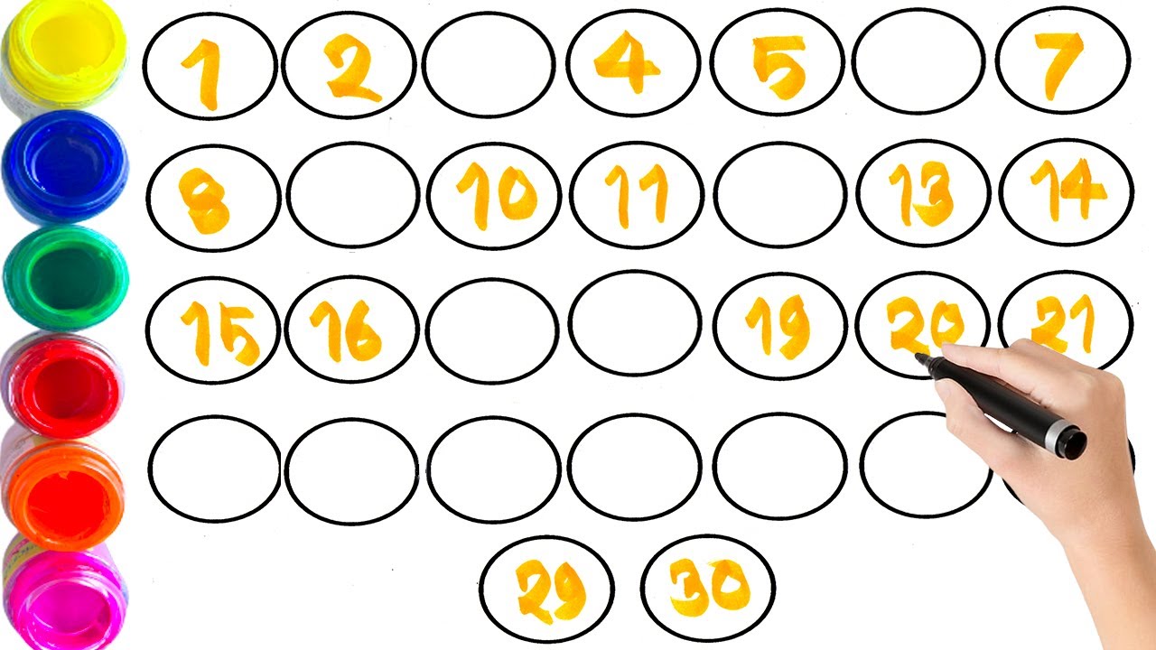 123456 Numbers | 12345 Number Names | 1 To 30 Numbers Song | 12345 ...