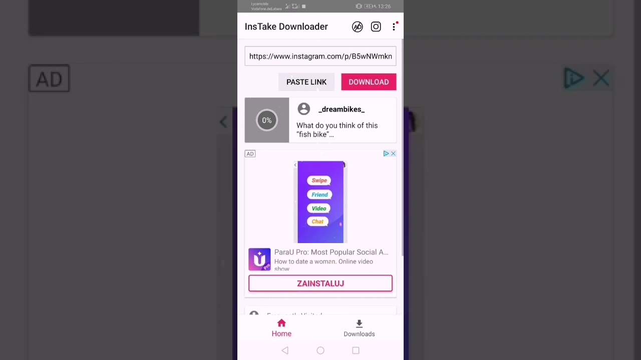 InsTake Downloader Działanie - YouTube