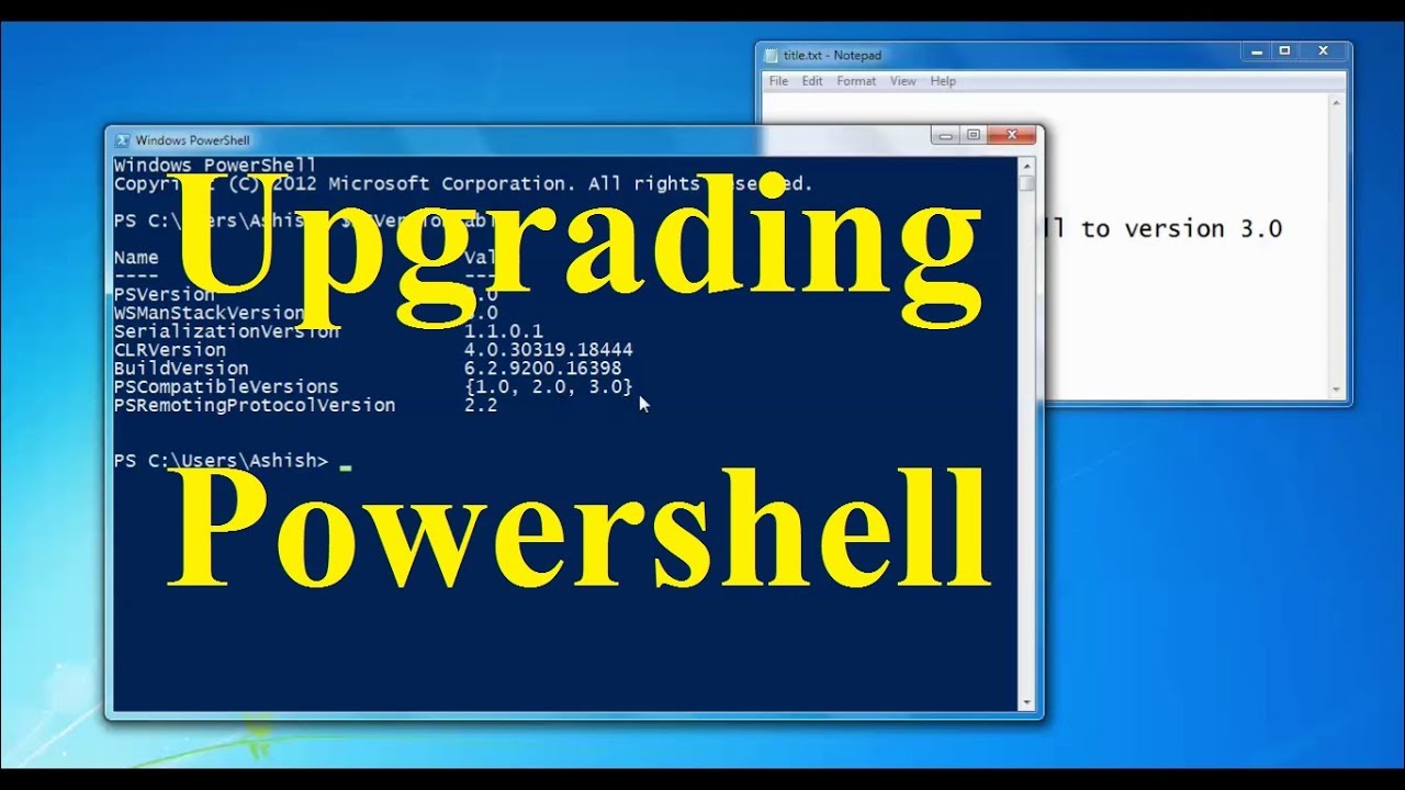 Upgrading Powershell Youtube