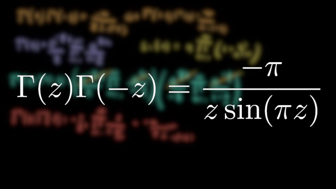 The Euler Reflection Formula YouTube
