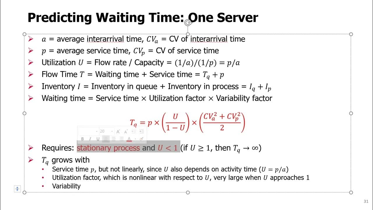 Topic 08 - 08. Predicting Waiting Time - One Server - YouTube