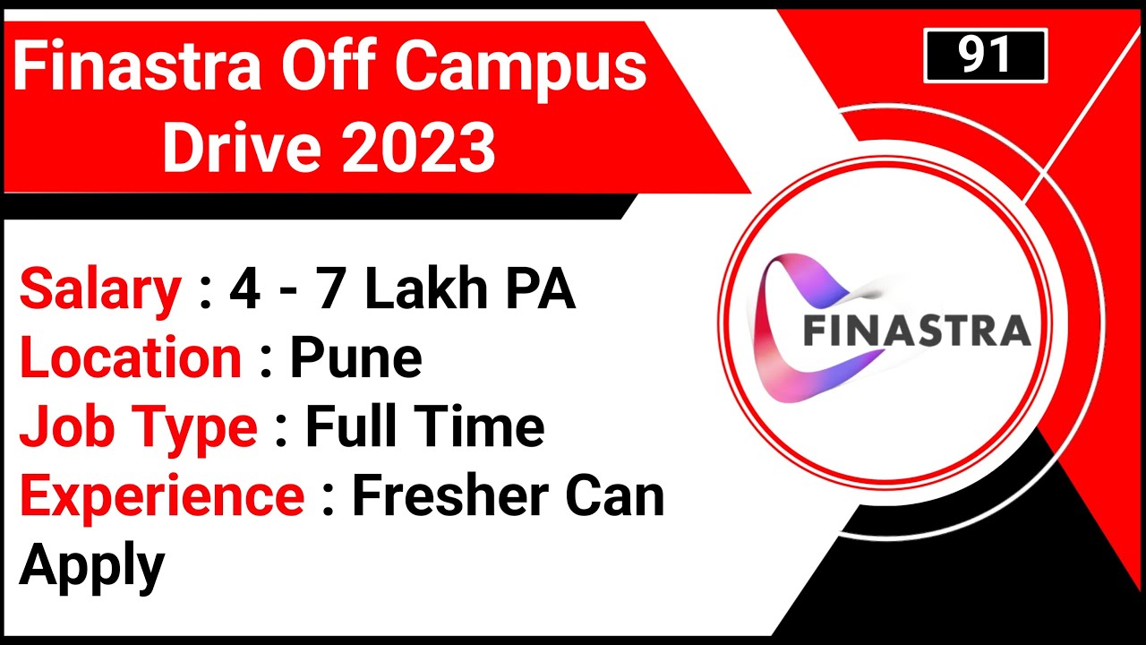 Finastra Off Campus Drive 2023 | Finastra Jobs | Fresher Job In Pune ...