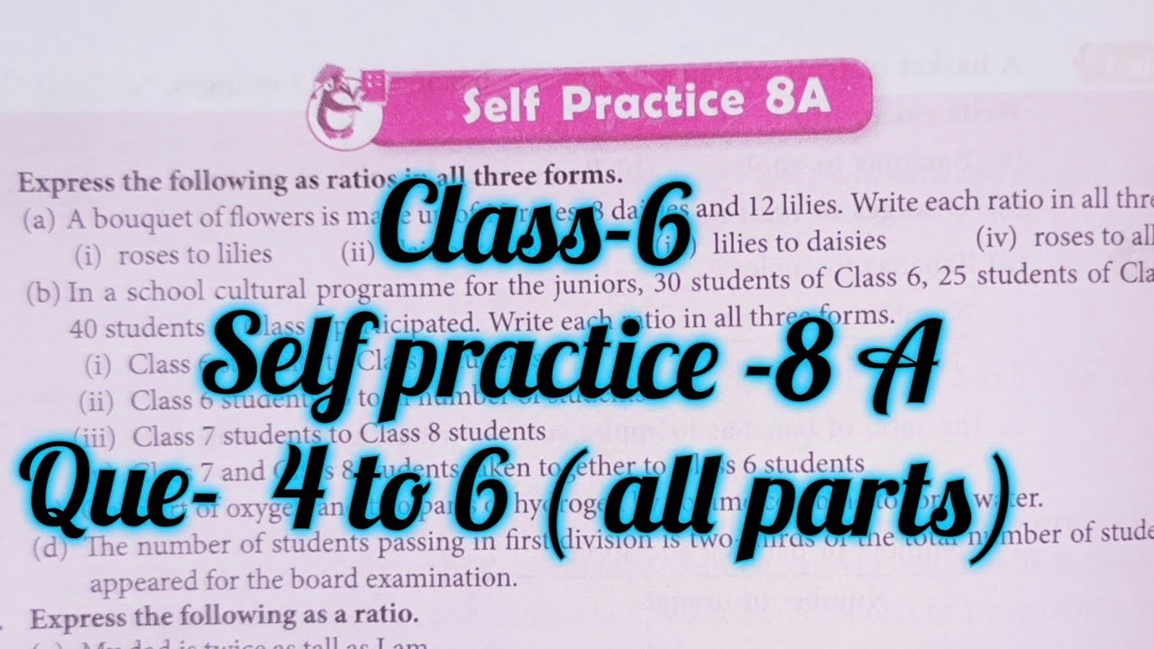 new learning composite maths class 6 self practice 8A| schand maths ...