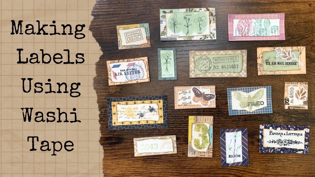 Making Labels Using Washi Tape and Scraps - YouTube