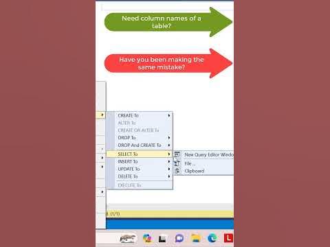 SQL Tricks | How to Get All Column Names in a Single Click | SQL Query #sqltips #sqldeveloper ...