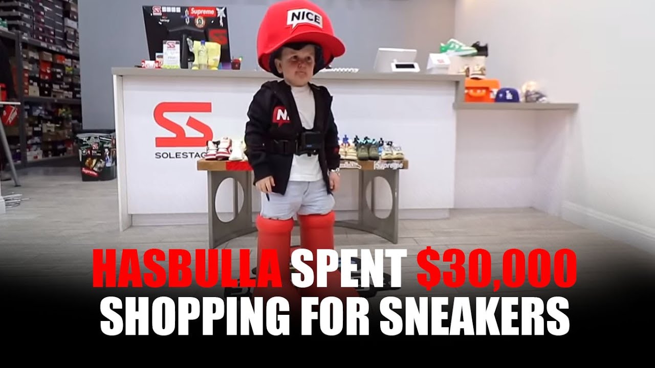 Internet sensation Hasbulla $30,000 Sneaker Shopping - YouTube