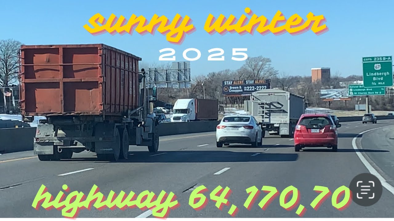 SUNNY WINTER DAY At NOON DRIVE HIGHWAYs 64-170-70 FROM City St.LOUIS TO ...