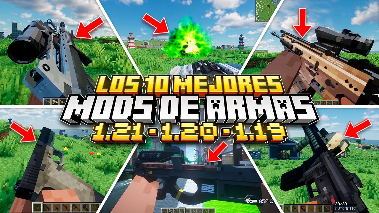 Los MEJORES 10 MODS De ARMAS Para MINECRAFT 1.21 - 1.20.1 (FORGE ...