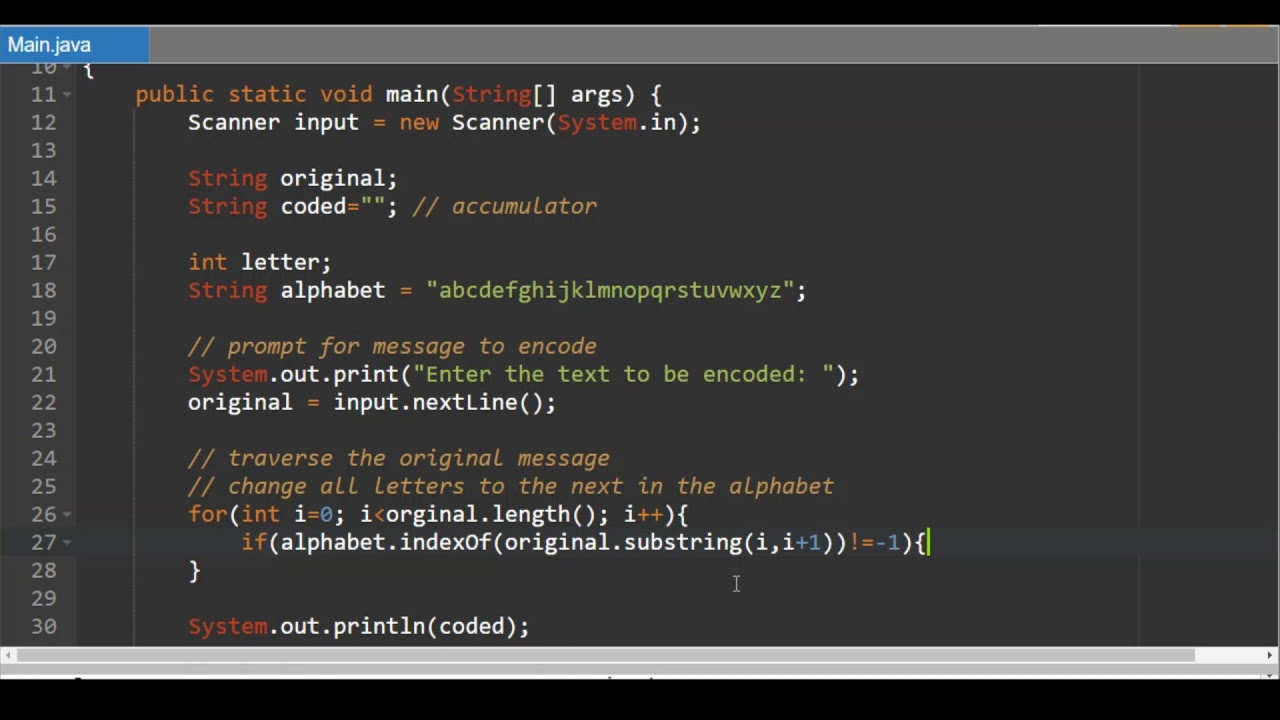 Java Cryptography Lesson 01) Rot1 - YouTube