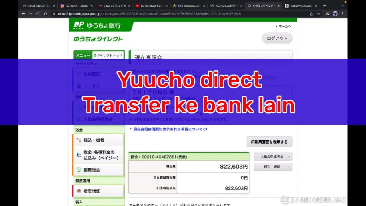 Yuucho Direct cara transfer ke bank lain - YouTube