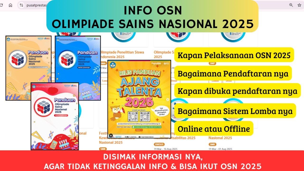 INFORMASI OSN 2025 | OLIMPIADE SAINS NASIONAL 2025 - YouTube