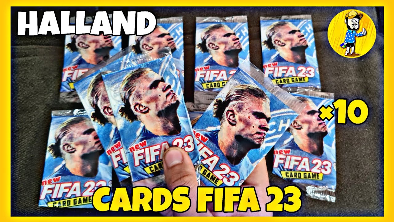 ABRINDO 10 PACOTINHOS DE FIFA 23 DO HALLAND - YouTube