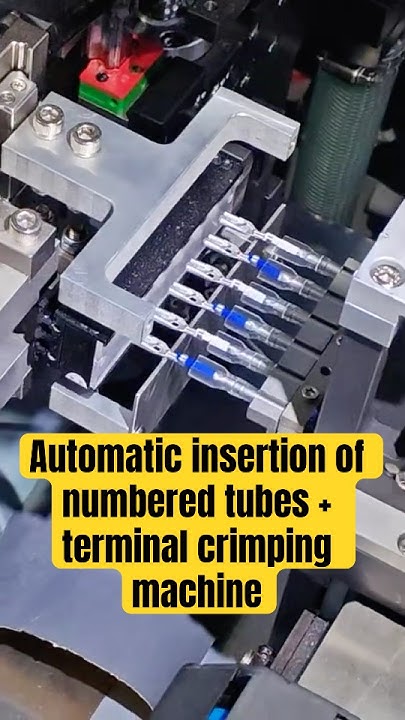 Bozwang Automatic insertion of numbered tubes + terminal crimping machine - YouTube