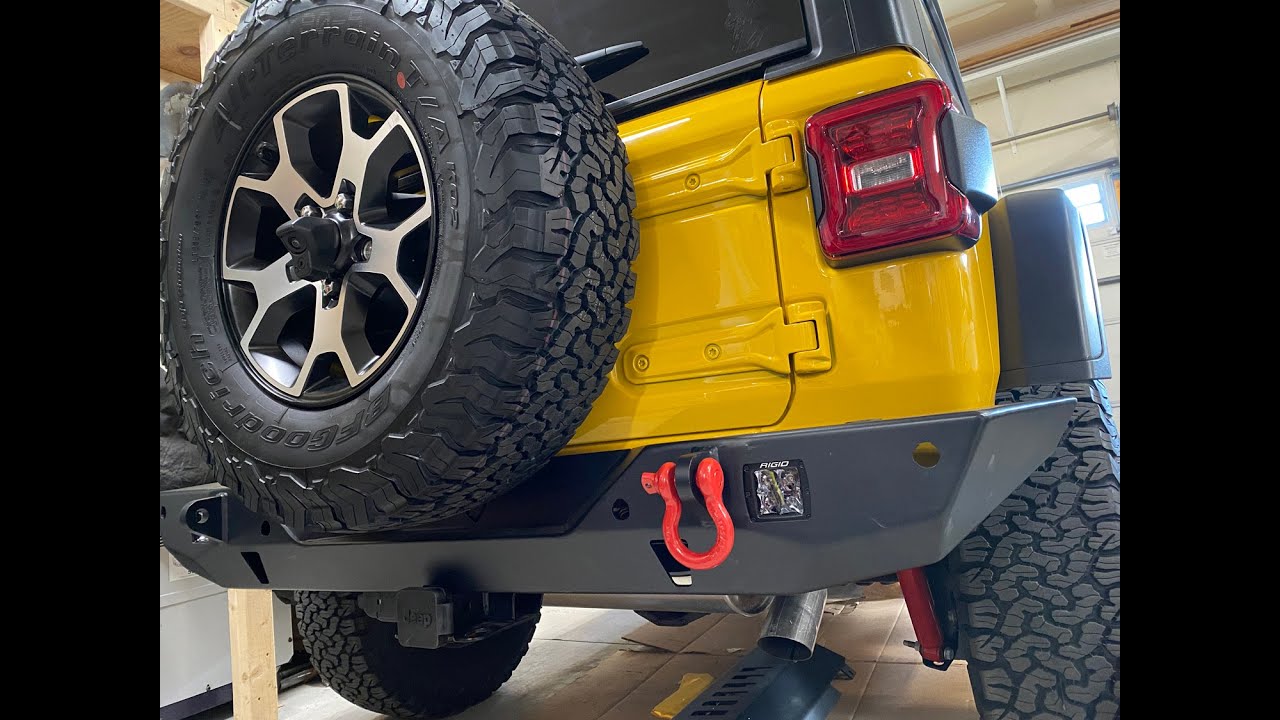 JCR Offroad - Vanguard Rear Bumper install notes w/ RIGID lights - YouTube