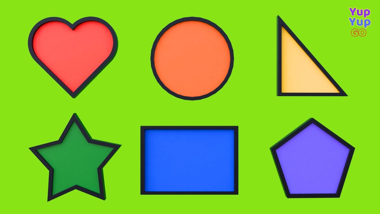 Shapes drawing for kids, Learn 2d shapes, colors for toddlers ...