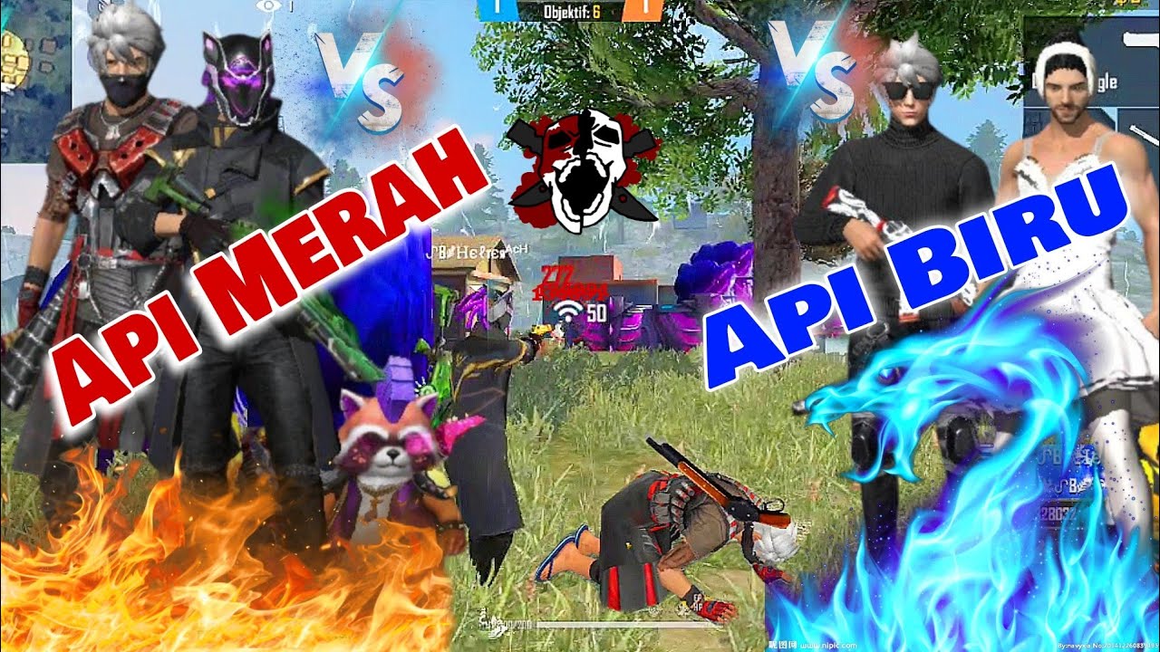 SPARING YANG MEMATIKAN!! API MERAH VS API BIRU!! - YouTube