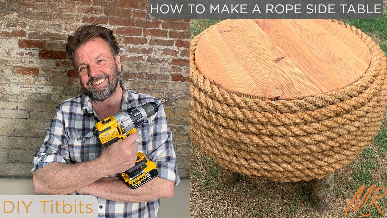 How to Make a RUSTIC ROPE TABLE - Simple step by step guide with Martin ...
