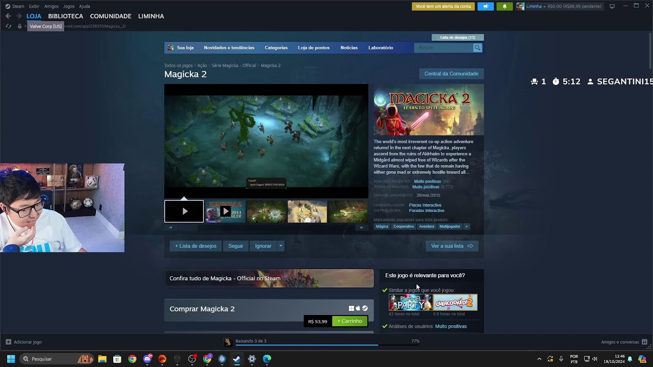 AOVIVO Live do Liminha CS Geoguerss EAFC Gaules Valheim - YouTube