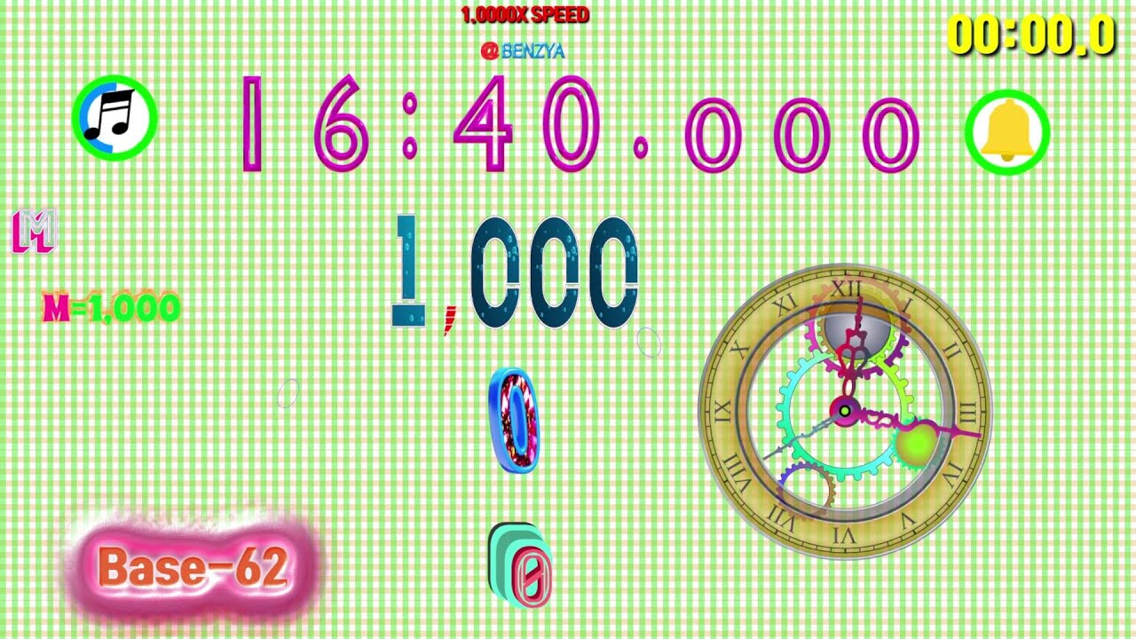 1000 Second on base 62 countup timer alarm🔔 - YouTube