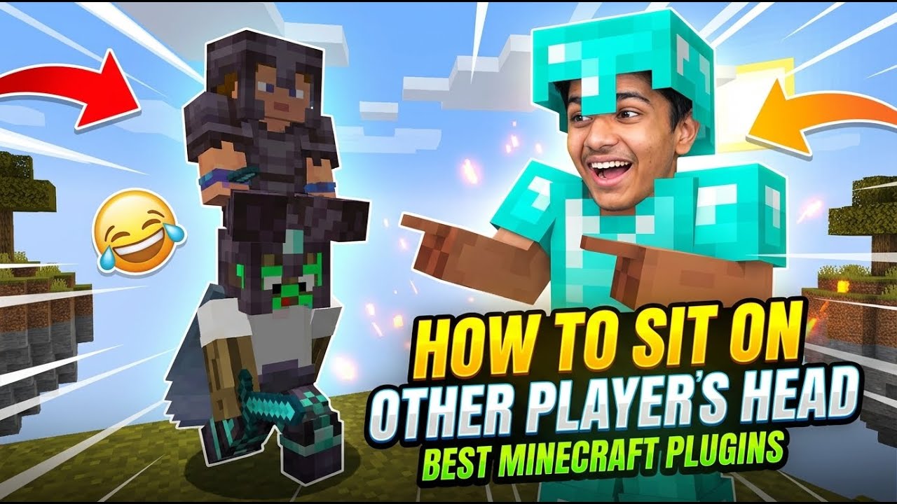 How To Sit On Other Player's Head | GSit Plugin Minecraft | Best ...
