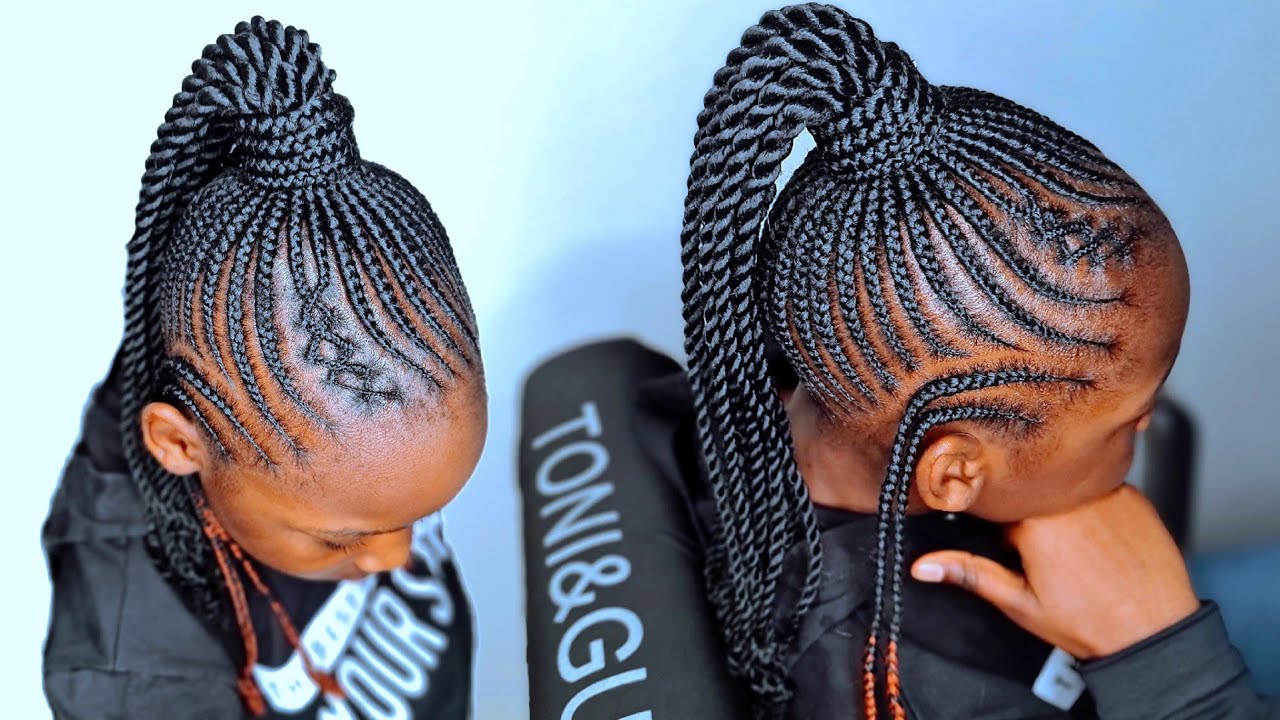 CORNROWS TUTORIAL//PENCIL LINES @JOYCEARTS - YouTube