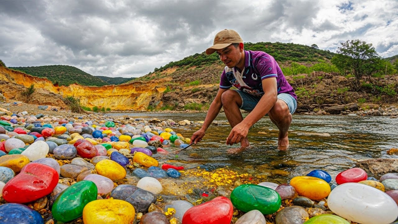 Unbelievable Rainbow River Stones – Nature’s Hidden Treasure! - YouTube
