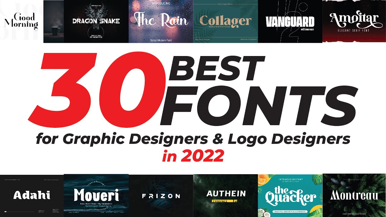 BEST FONTS FOR GRAPHIC DESIGNERS & LOGO DESIGNERS IN 2022 | LATEST ...