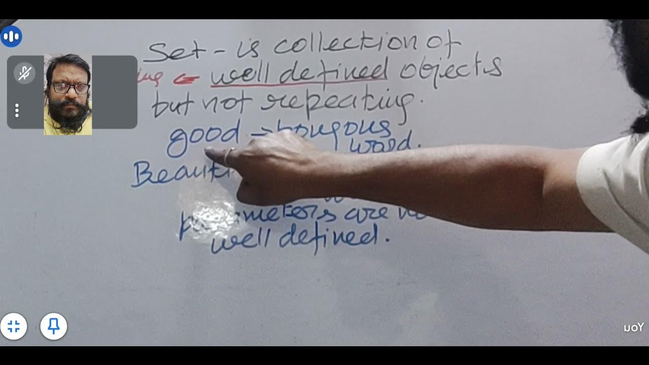 Set is collection of well defined objects not repeating 30914112021 ...