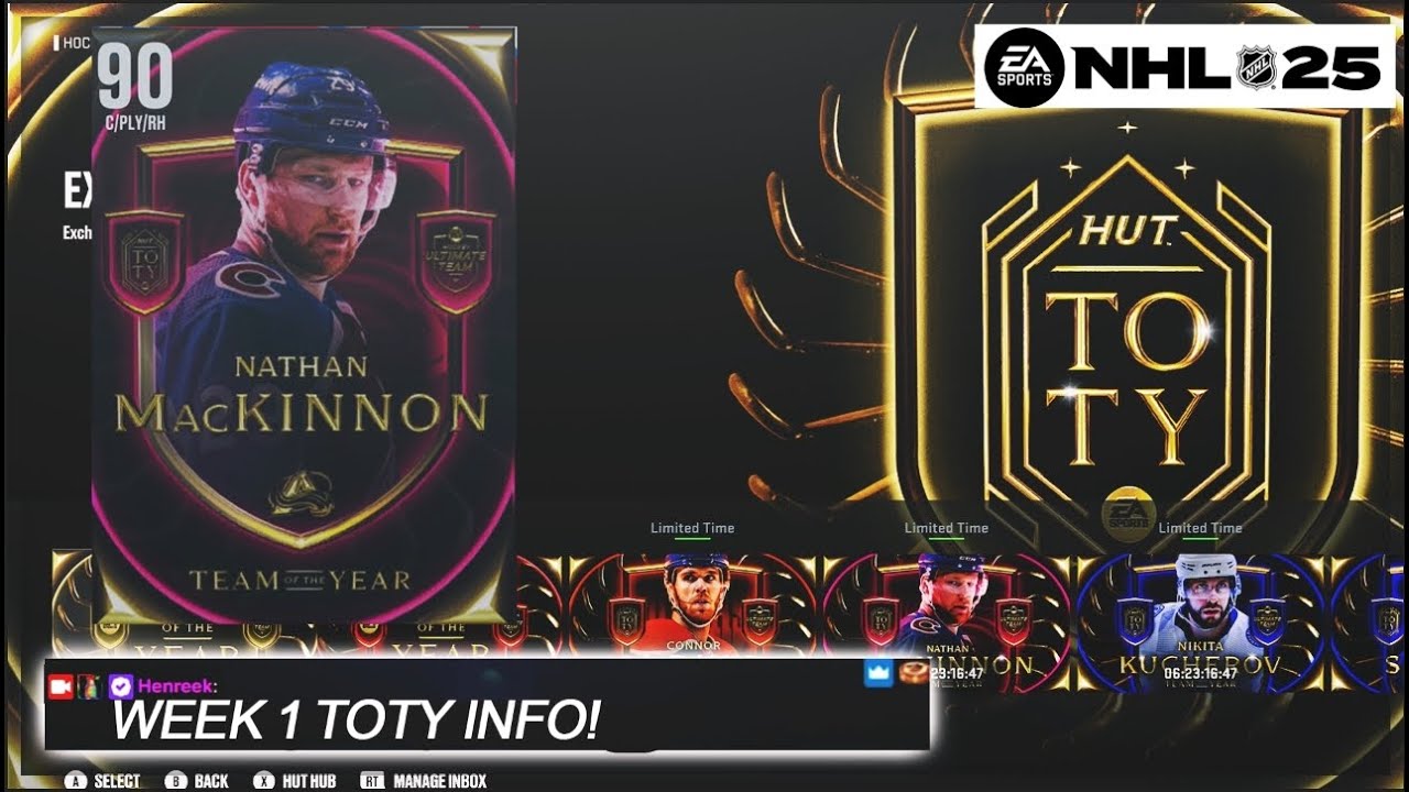 INSANE FULL WEEK 1 TEAM OF THE YEAR INFO I NHL 25 HUT - YouTube