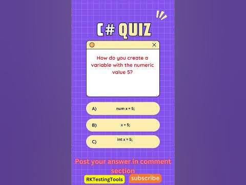 #5 How do you create a variable with the numeric value 5 - YouTube