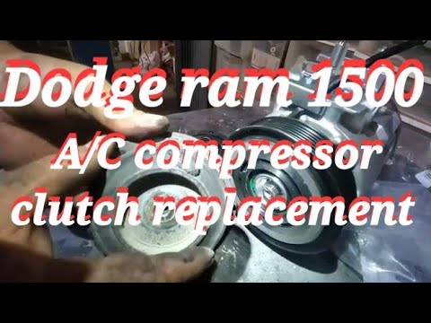 How to remove & replace A/C compressor clutch for Dodge ram 1500 - YouTube