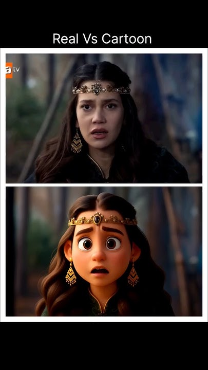 Real Vs Cartoon 🥰 kurulus Osman 🔥#kurulusosman #shorts #trending - YouTube