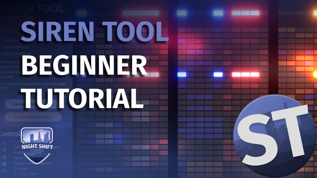 NS SIREN TOOL - Basic Tutorial - GTA Pattern Generator - YouTube