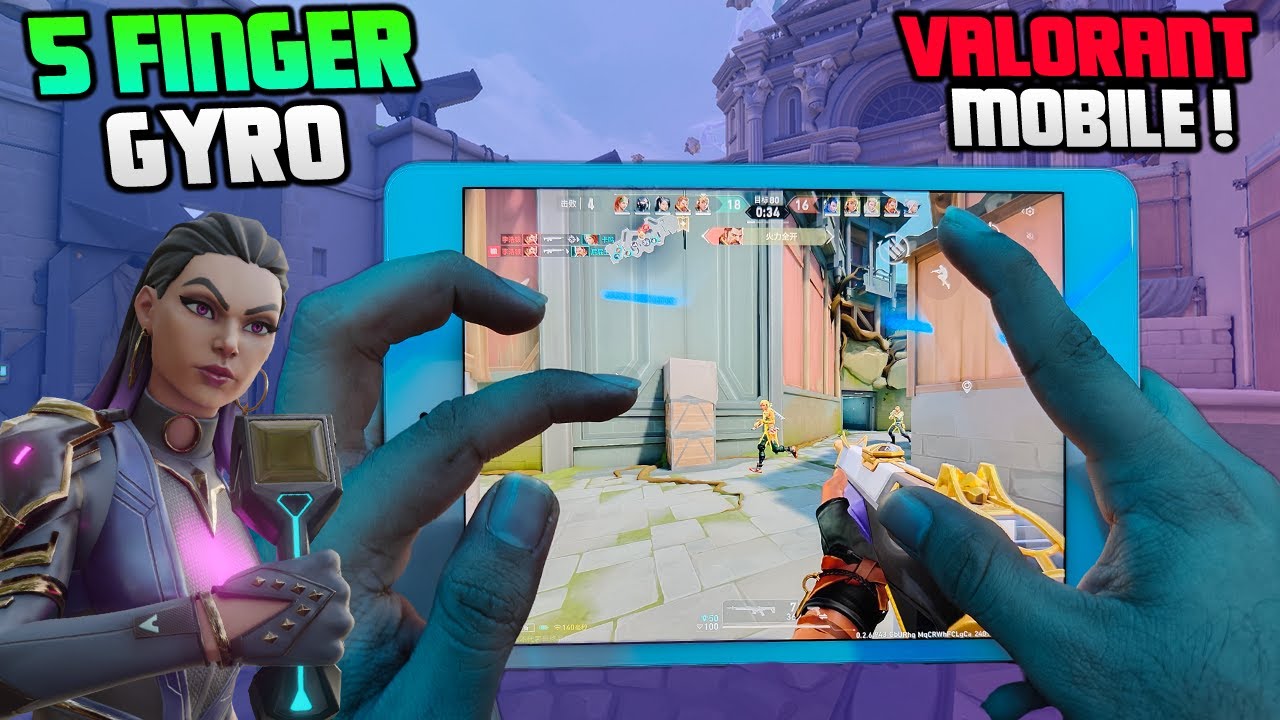 VALORANT MOBILE 5 FINGER CLAW GAMEPLAY GYRO WITH HANDCAM | VALORANT ...