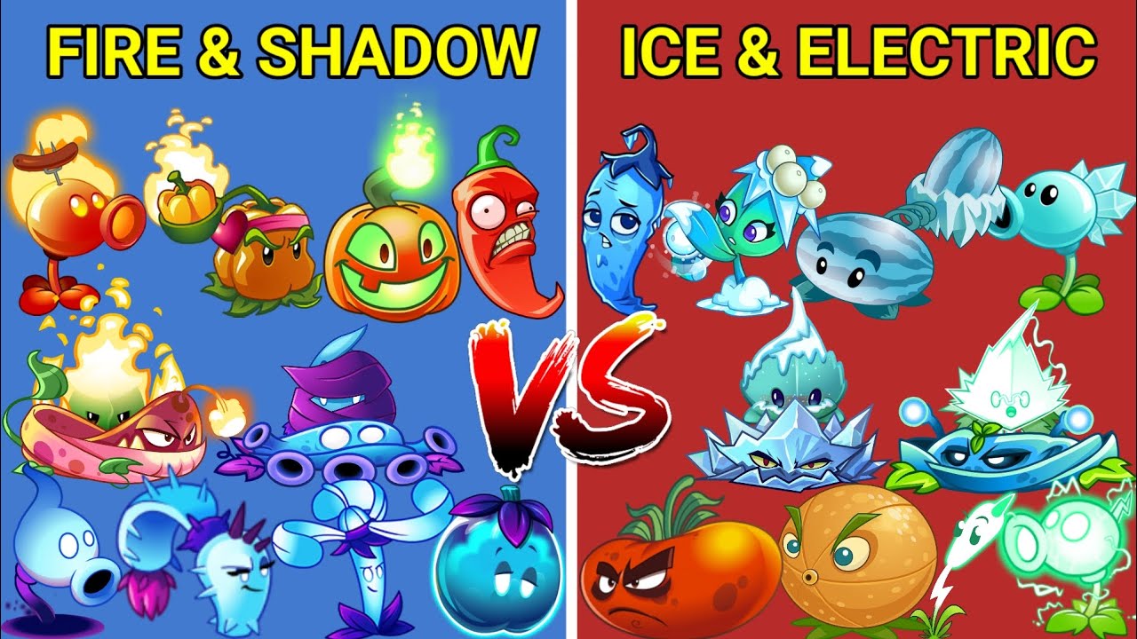 Team Fire & Shadow Vs Team Ice & Electric - YouTube