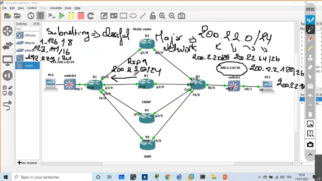 12- CCNA 200-301: OSPF questions and best path selection (darja)عربي ...