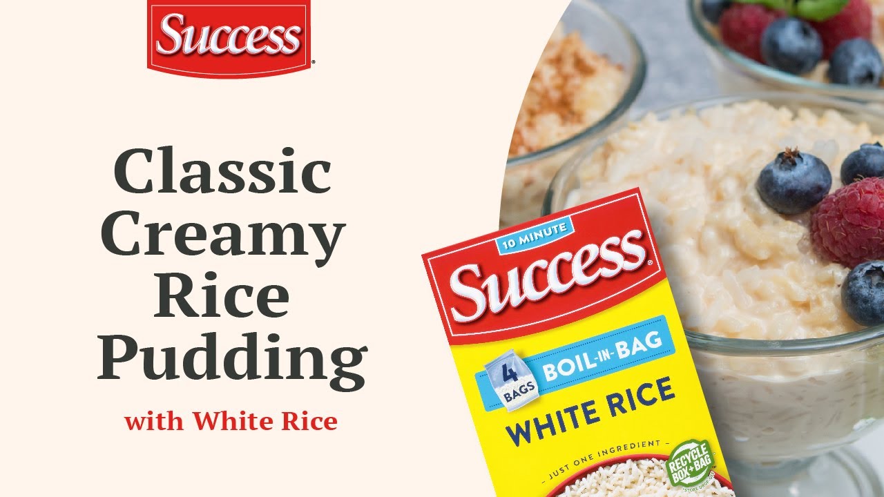 Classic Creamy Rice Pudding Recipe 6 sec | Success® Rice - YouTube