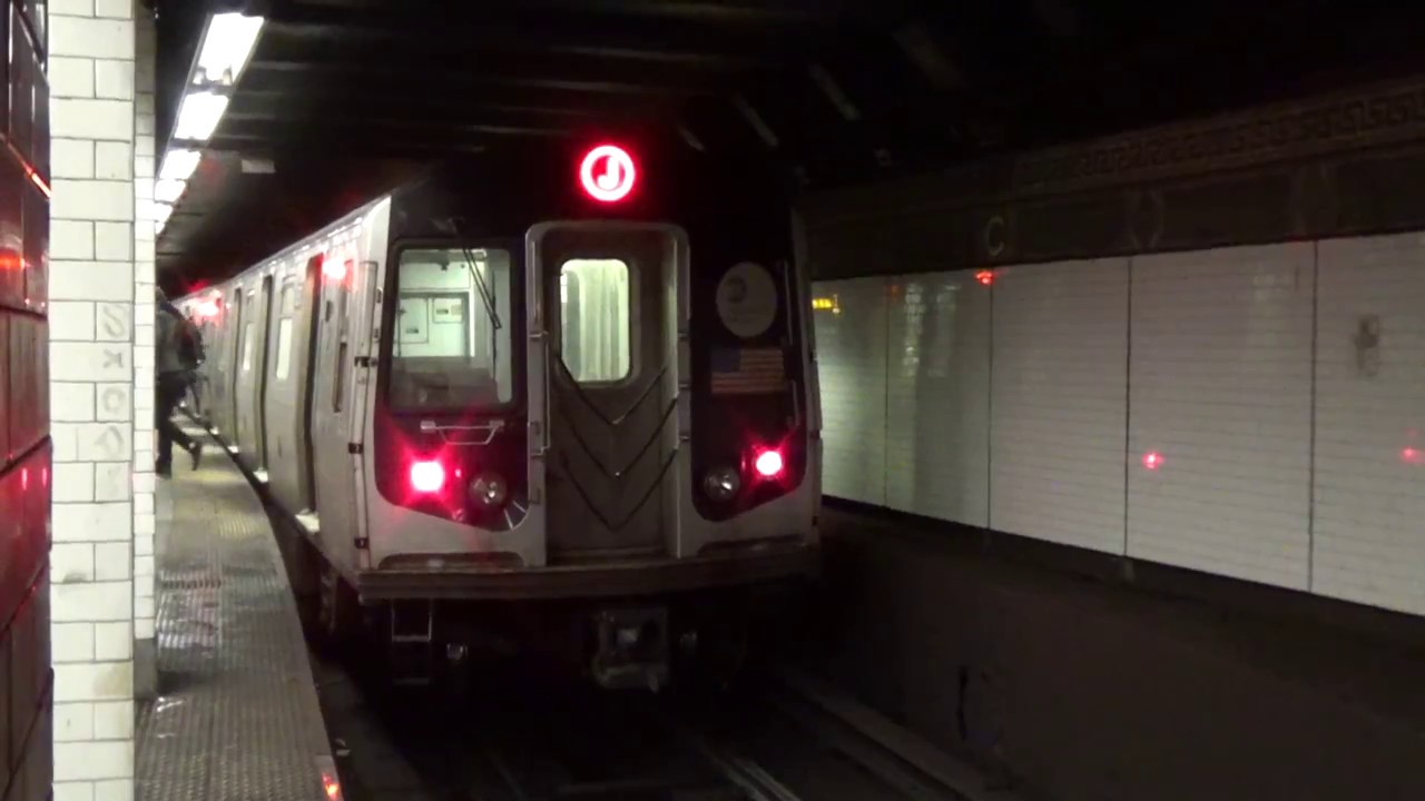 MTA J Trains at Canal St Station - YouTube