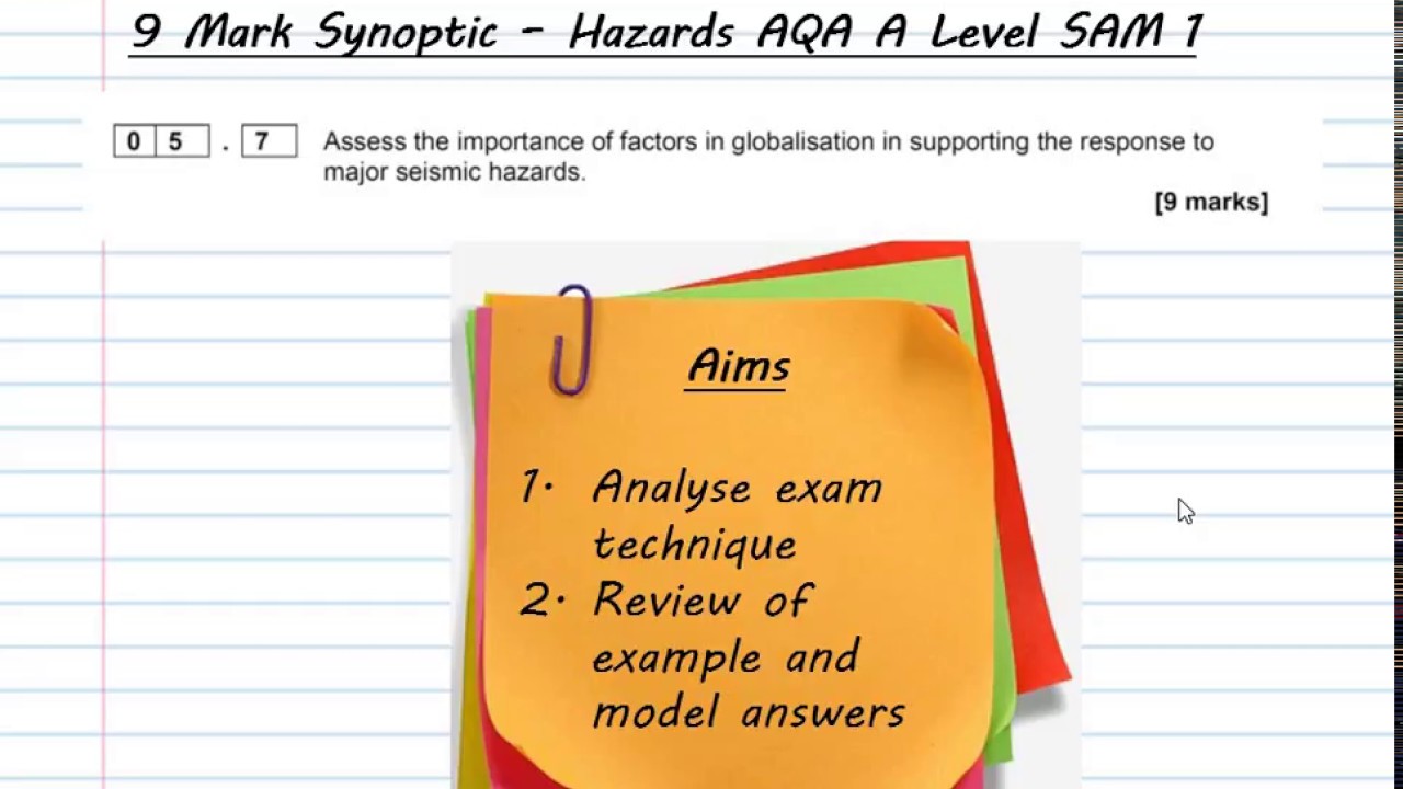 AQA Geography A Level 9 Evaluate Synoptic Hazards Globalisation and ...