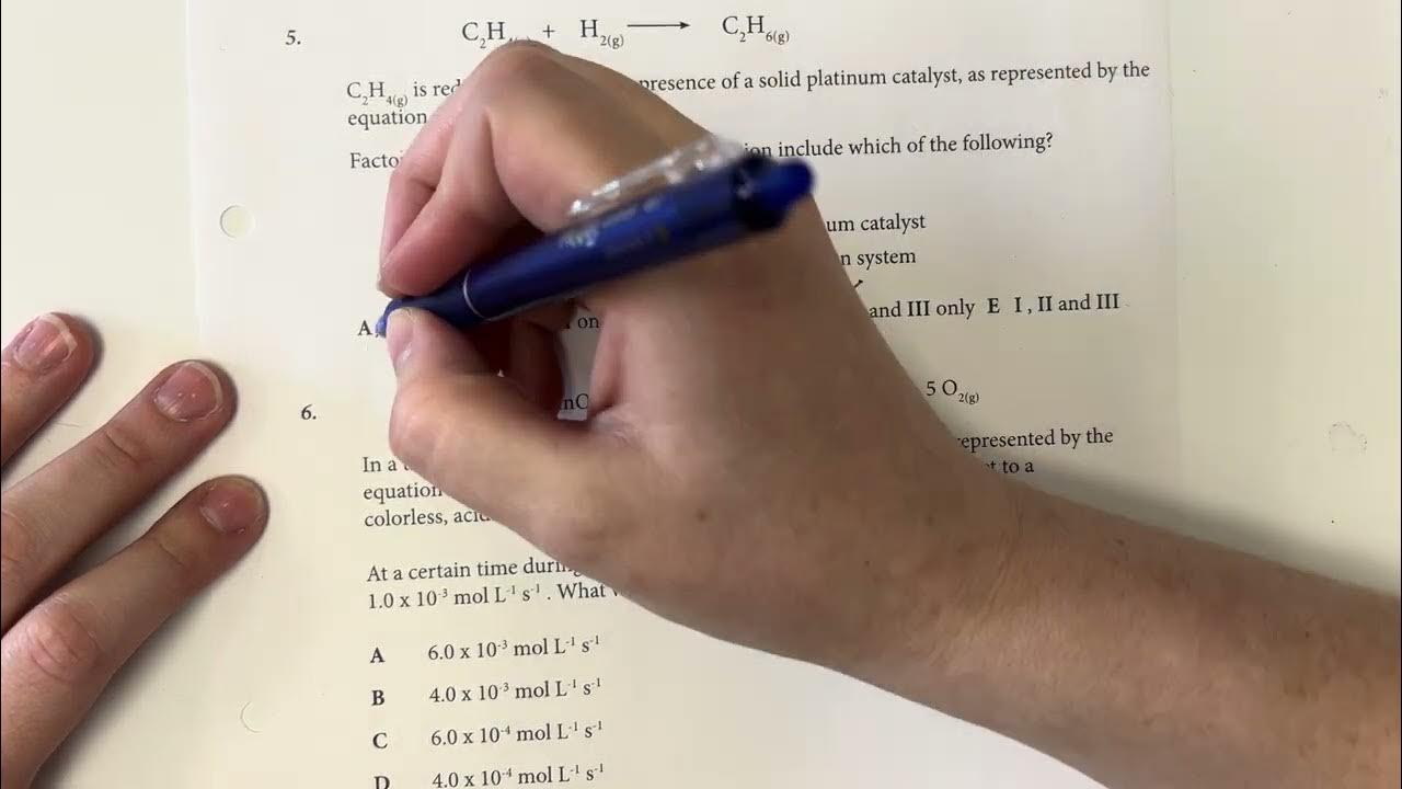 AP Chemistry Unit 5.1 Practice Problems - Rates of Reactions - YouTube