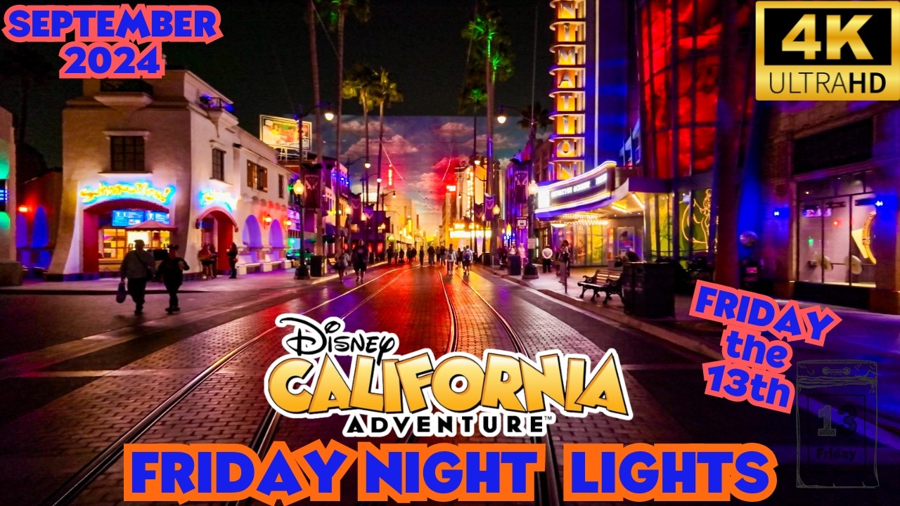 Disney California Adventure Night Walkthrough Friday the 13th-Halloween ...